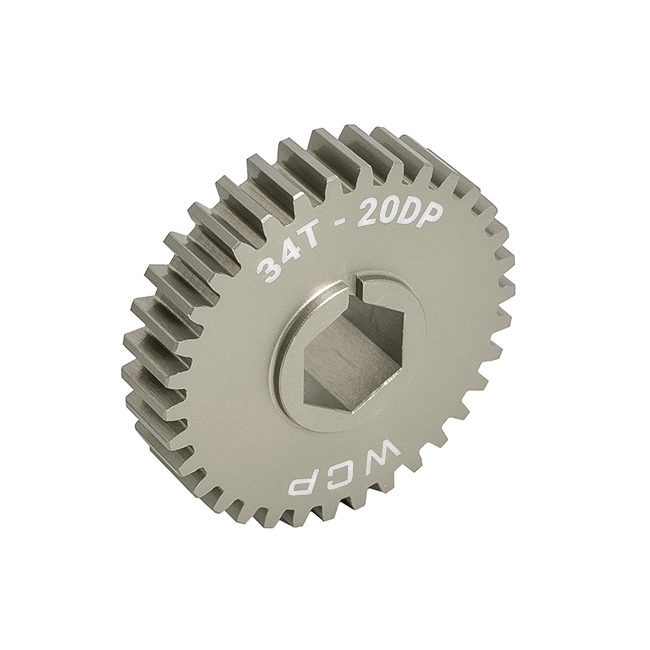 WCP ½″ Hex Bore Aluminum Spur Gear (20 DP) – FRC & Mobile Robotics Gea – CTR Electronics